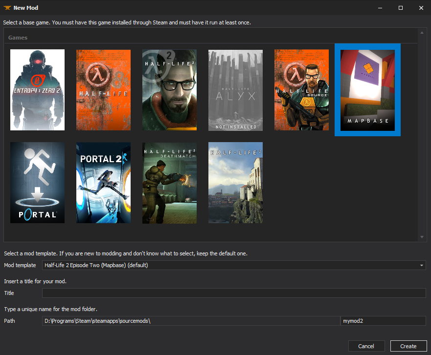 File:XBLAH's Modding Tool - Create a mod v1.17.0.png - Valve Developer ...