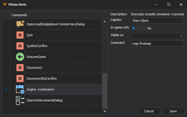 Menu Items - Valve Developer Community